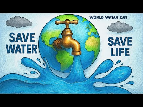 👉World water💦day poster drawing|save water💦save life drawing|save earth🌍drawing|water conservation👈