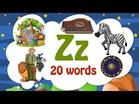 20 words that start with letter Z/Initial sounds/Z letter words
