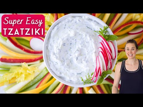 SUPER EASY TZATZIKI: An under 10-minute homemade tzatziki recipe for dips and marinades!