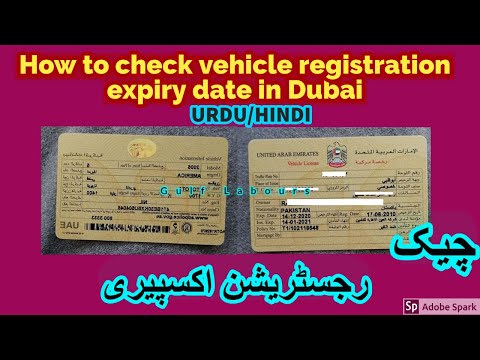 How to check vehicle registration Expiry Date in Dubai Online