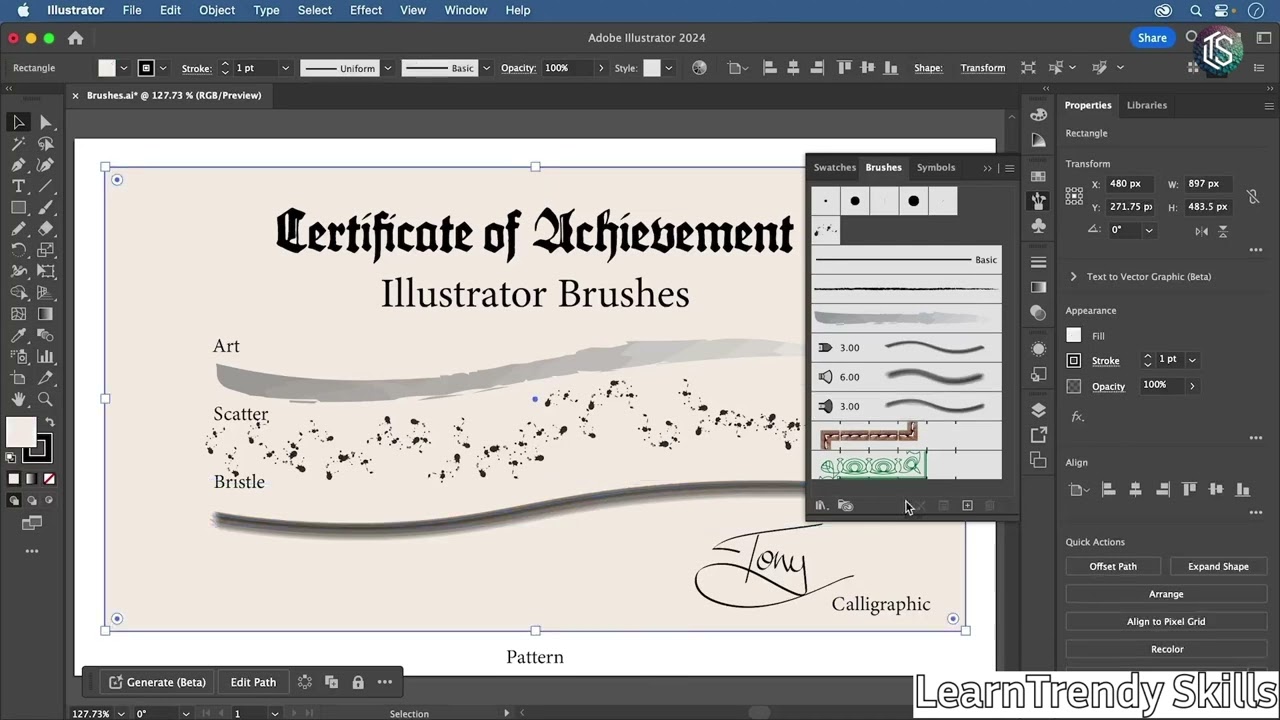 How to Use Brushes in Adobe Illustrator | Complete Beginner’s Guide