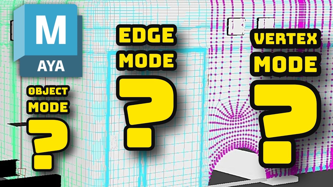 Autodesk Maya Selection Modes Explained: Object vs Vertex, Edge, Face (F8-F10)