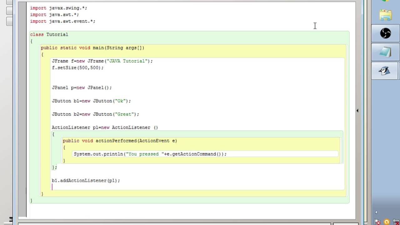 JAVA TUTORIAL using bluej using swing