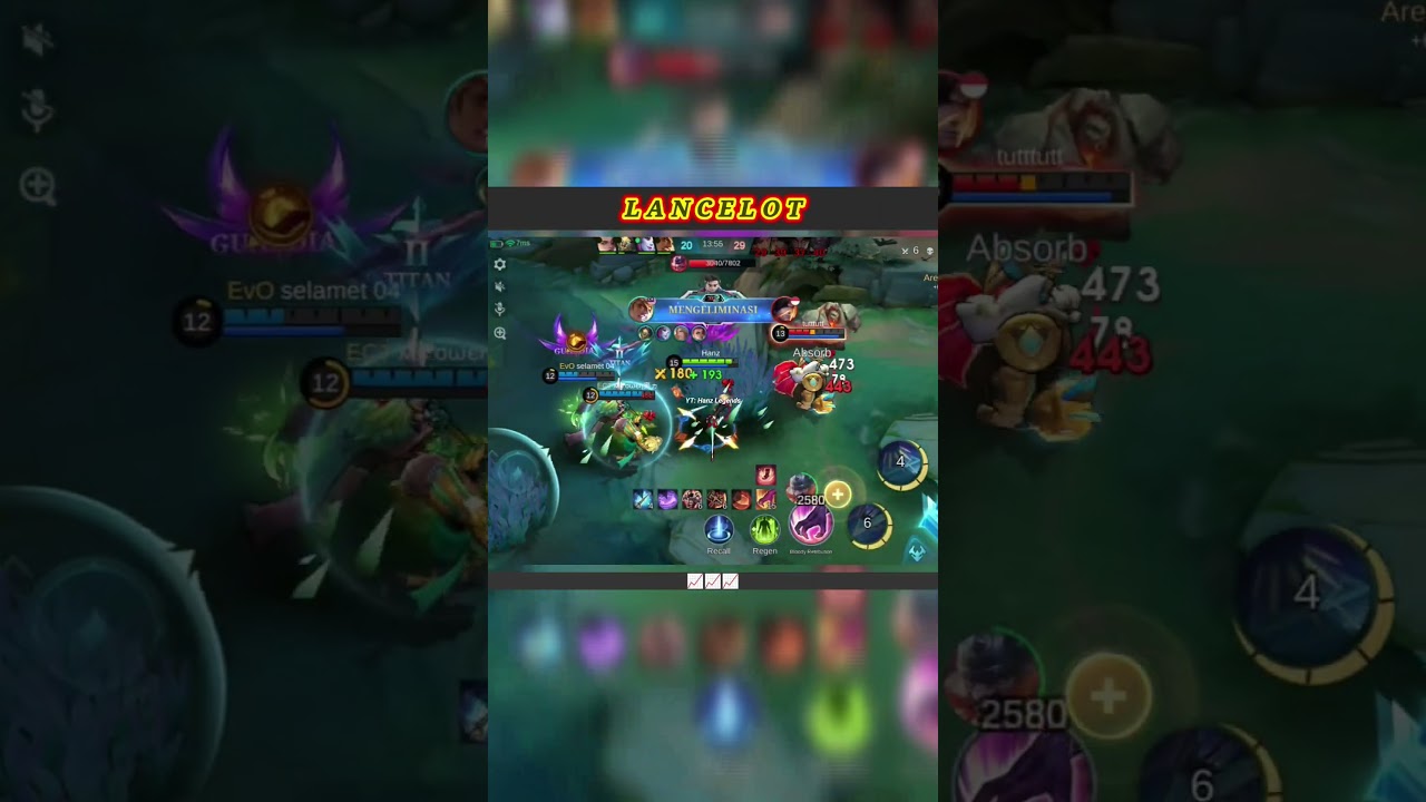 Zing sing Zing 💀 #mobilelegends #mlbb #lancelot #shorts