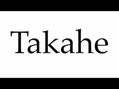 How to Pronounce Takahe