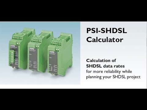 Calculation of SHDSL data rates using the PSI-SHDSL Calculator