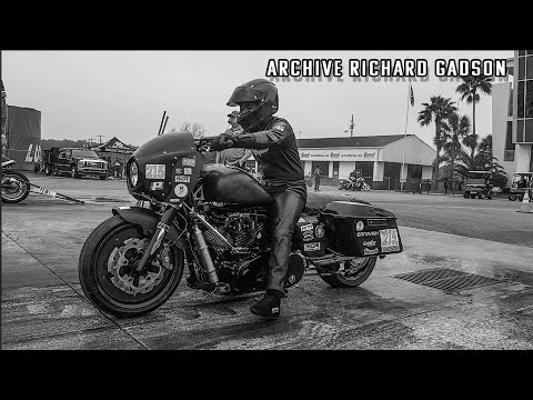 Richard Gadson Archive footage on Harley Davidson Bagger