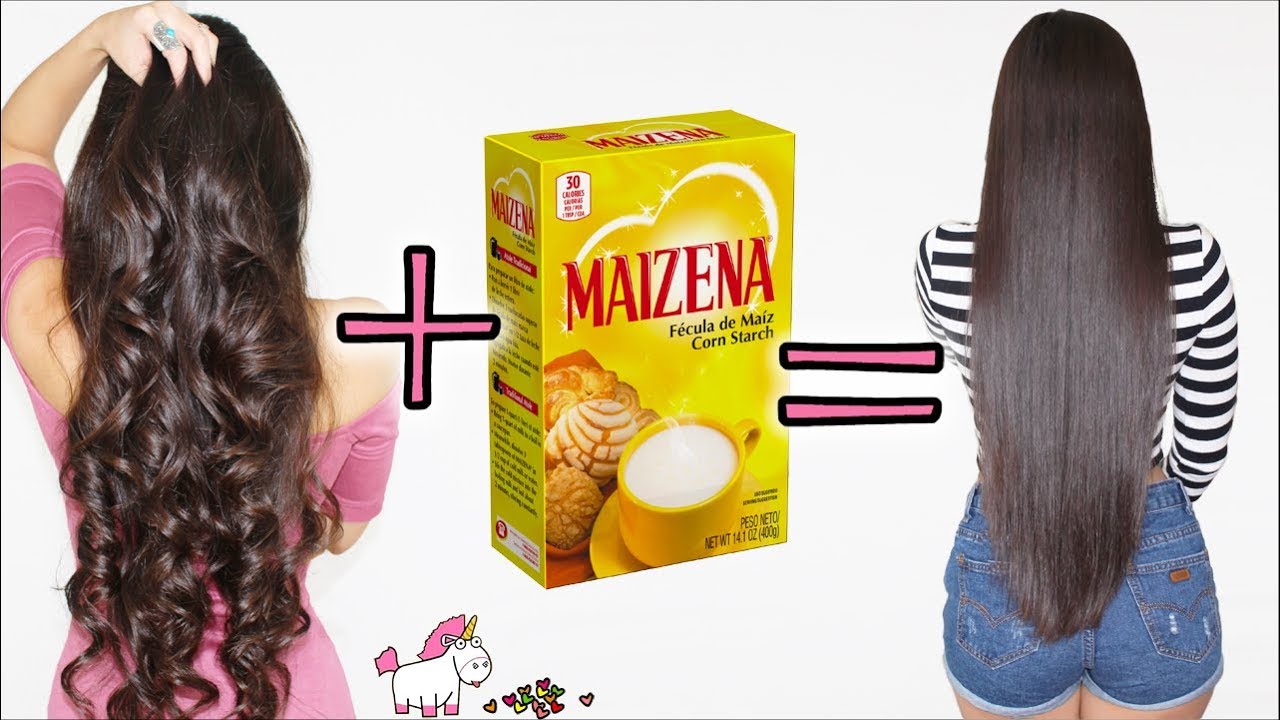 Cabello Liso Natural Con Maizena 🌽 Este Alisado Sin Calor Funciona 🔥 Bessy Dressy