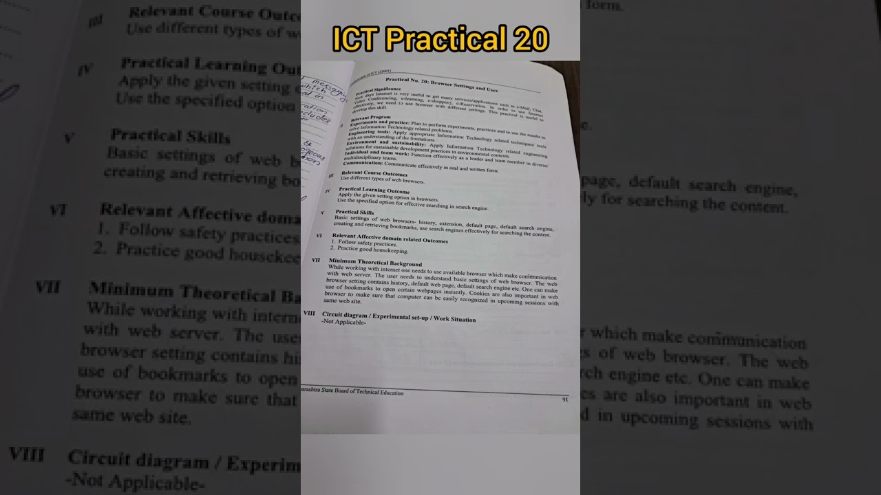 ICT Practical 20 Manual Writing #shorts