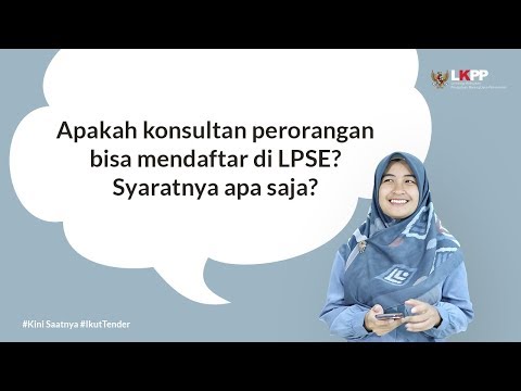 FAQ - Apakah konsultan perorangan bisa mendaftar di LPSE?