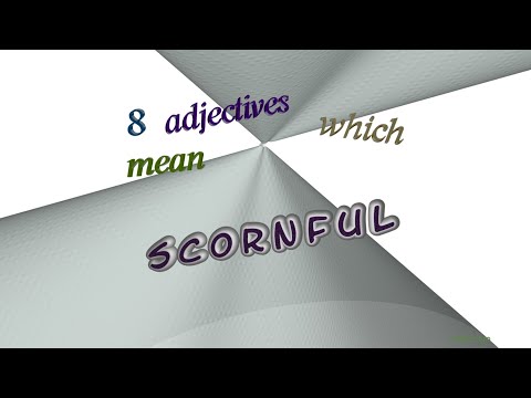 scornful - 8 adjectives which mean scornful (sentence examples)