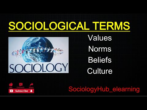 Norms and values in sociology II Sociological Terms II Values II Norms II Beliefs II Culture II