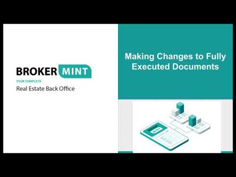 Make Changes to Fully Executed Documents