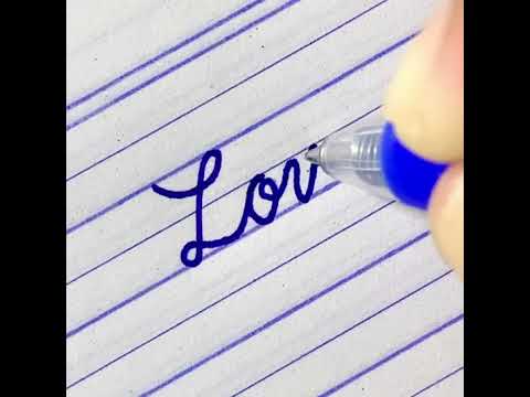How to write “Love" in Cursive writing