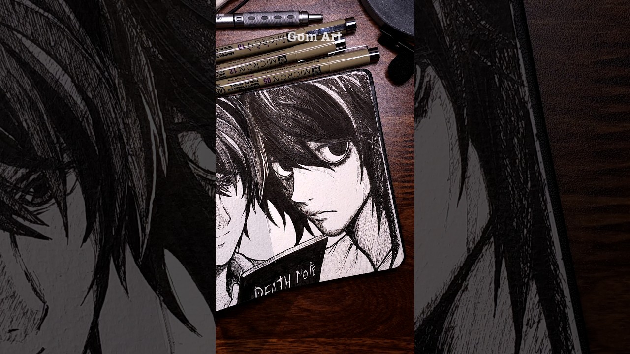 [ASMR] Drawing L - Death Note #satisfying #asmr #anime