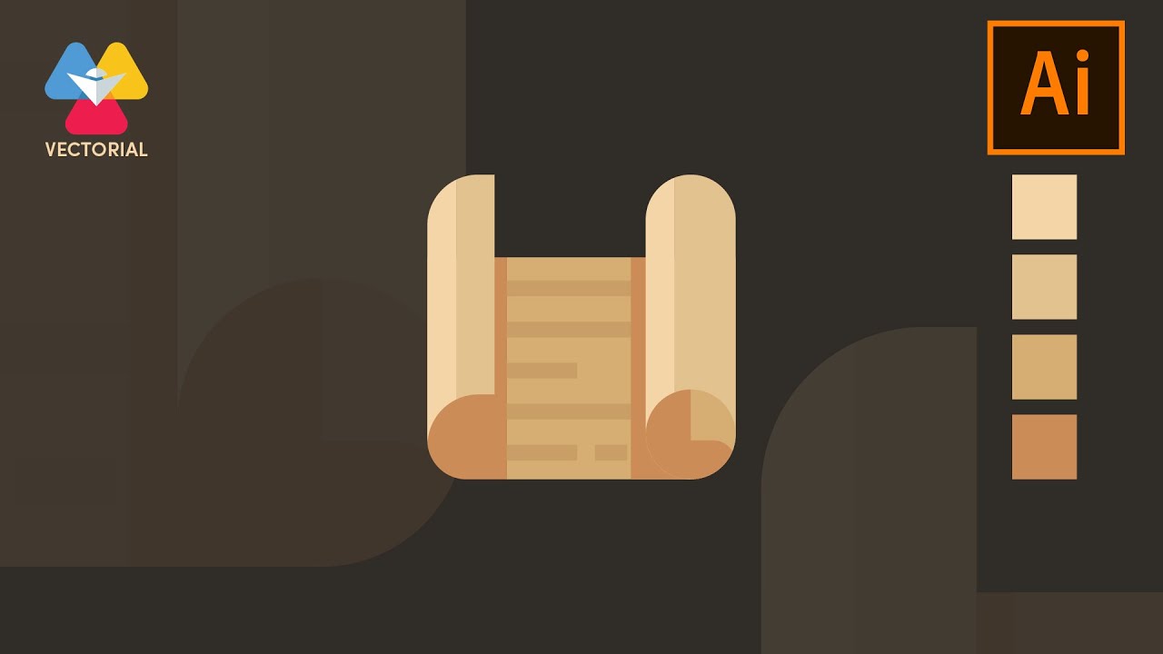 Rolled Paper tutorial in Adobe Illustrator 2020