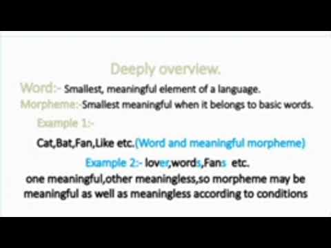 Morph vs word |difference b/w morph & word|The Language Lab|