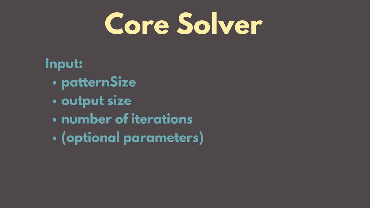 Wave function collapse Tutorial 05 Theory - Core solver