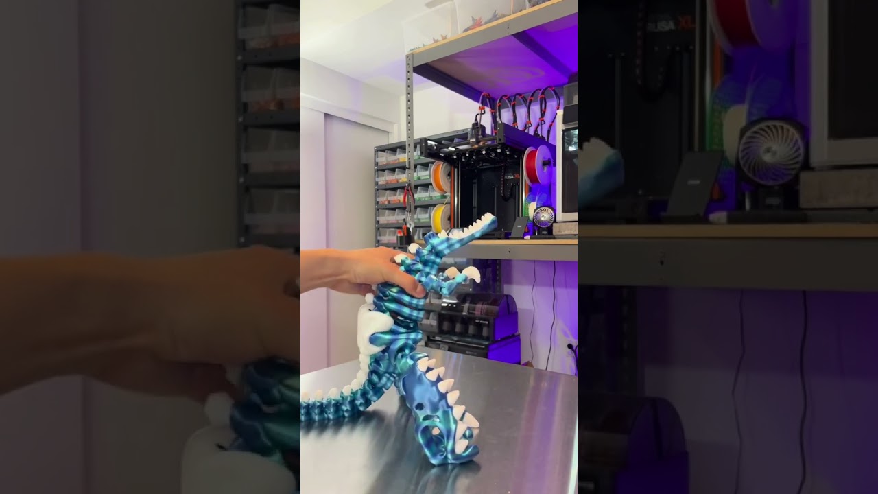 Massive 3d printed t-rex skeleton #dinosaur #trex