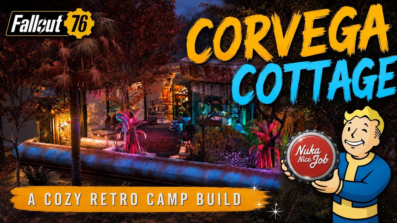 Fallout76 Corvega Cottage, Camp Build