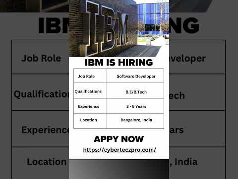 IBM Jobs #shorts #job #hiring #techrecruitment