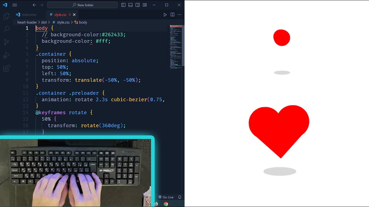 Creating a Heartfelt Loader Animation with HTML & CSS
