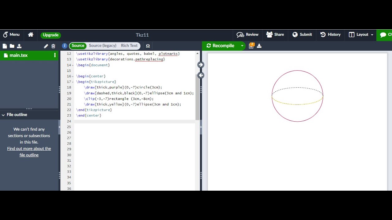 How to make a sphere in latex software|how to draw a sphere in latex by tikz packages on overleaf