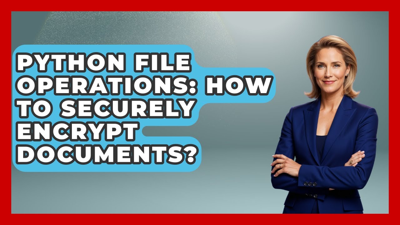 Python File Operations: How To Securely Encrypt Documents? - Python Code School