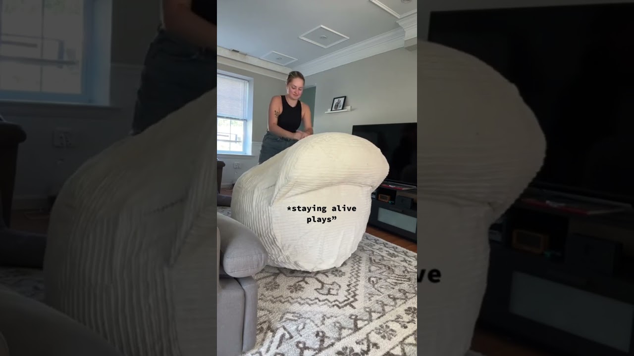 Obsessed 🤩🤩🤩 #homedecor #washable #beanbag #movienightideas #momlife