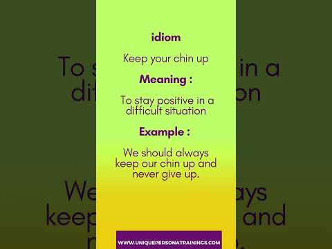 Keep your chin up | what does it mean | English idioms #english #idioms #englishconversation
