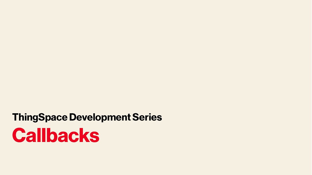 ThingSpace Callback Services | Verizon Business