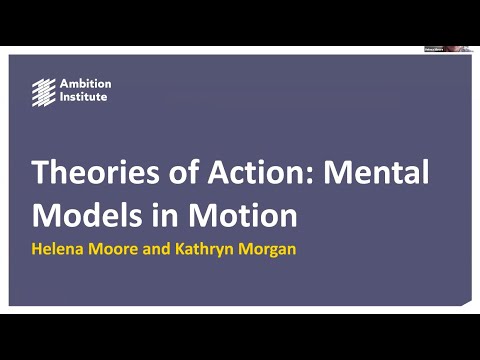 researchEDHome 2020 Kathryn Morgan & Helena Moore: Theories of Action: Mental Models in Motion