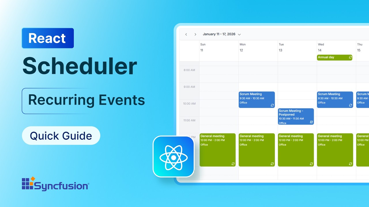 React Scheduler: Recurring Events Feature Walkthrough