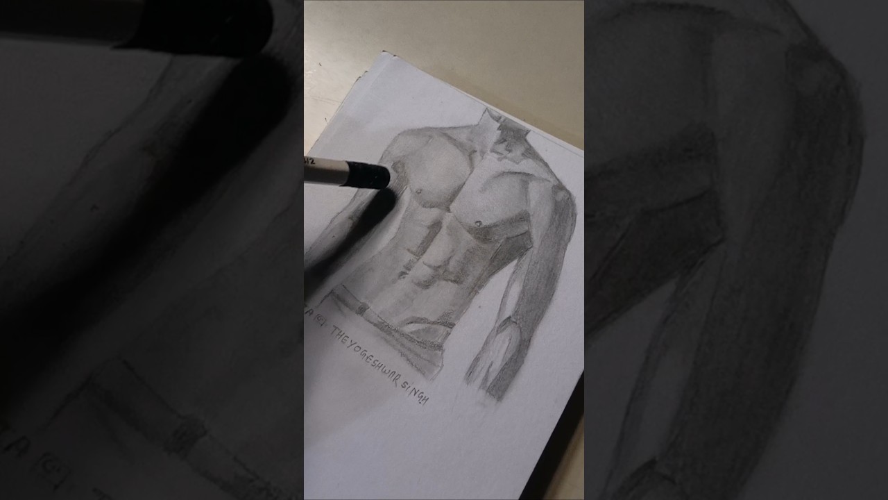 ✏️ Male Torso  | #day34  #art #maletorso #torso #bodyparts #bodyart #humanart #pencilart