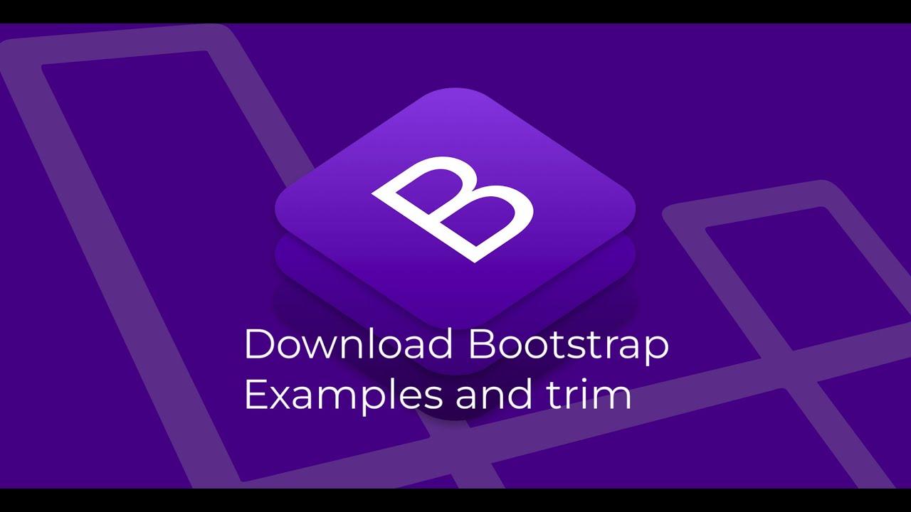 Simple Bootstrap Exercise 01 - Download Bootstrap Examples and Trim