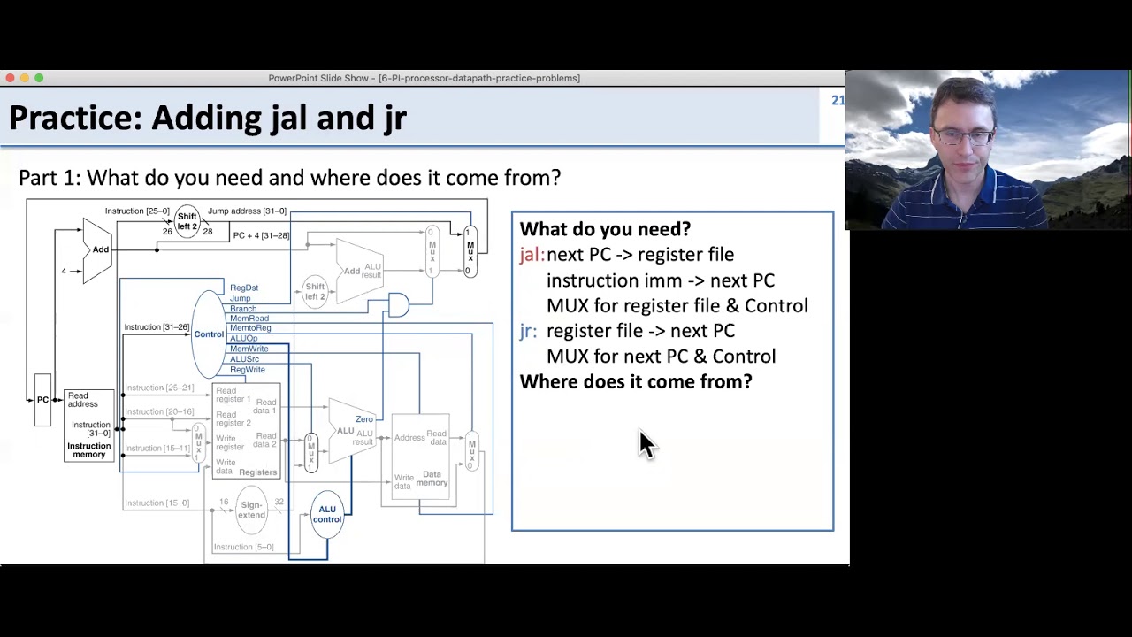 6 - MIPS processor datapath practice problems