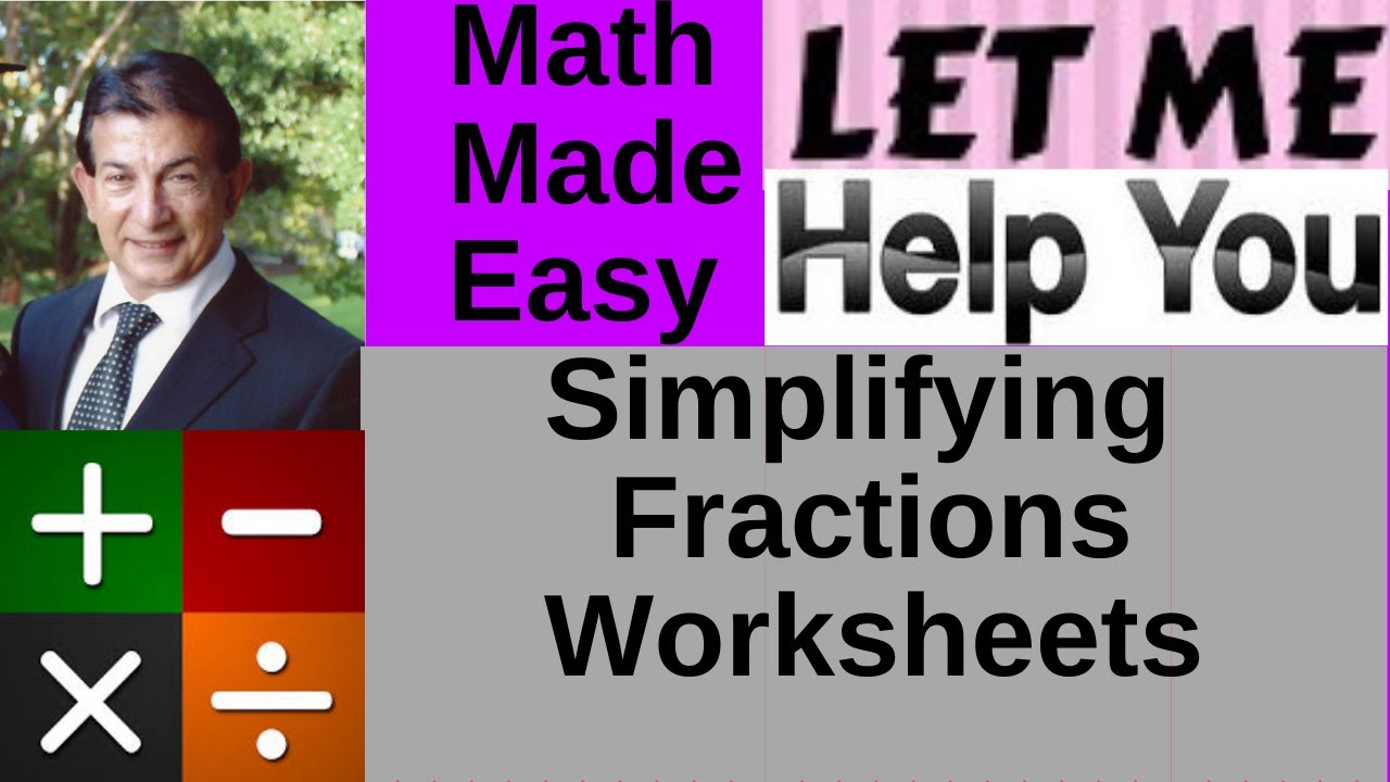 Simplifying Fractions Worksheets