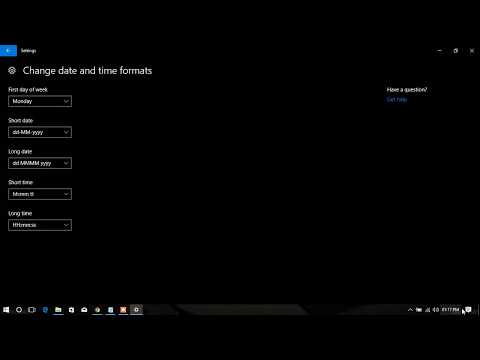How to change time format of windows 10