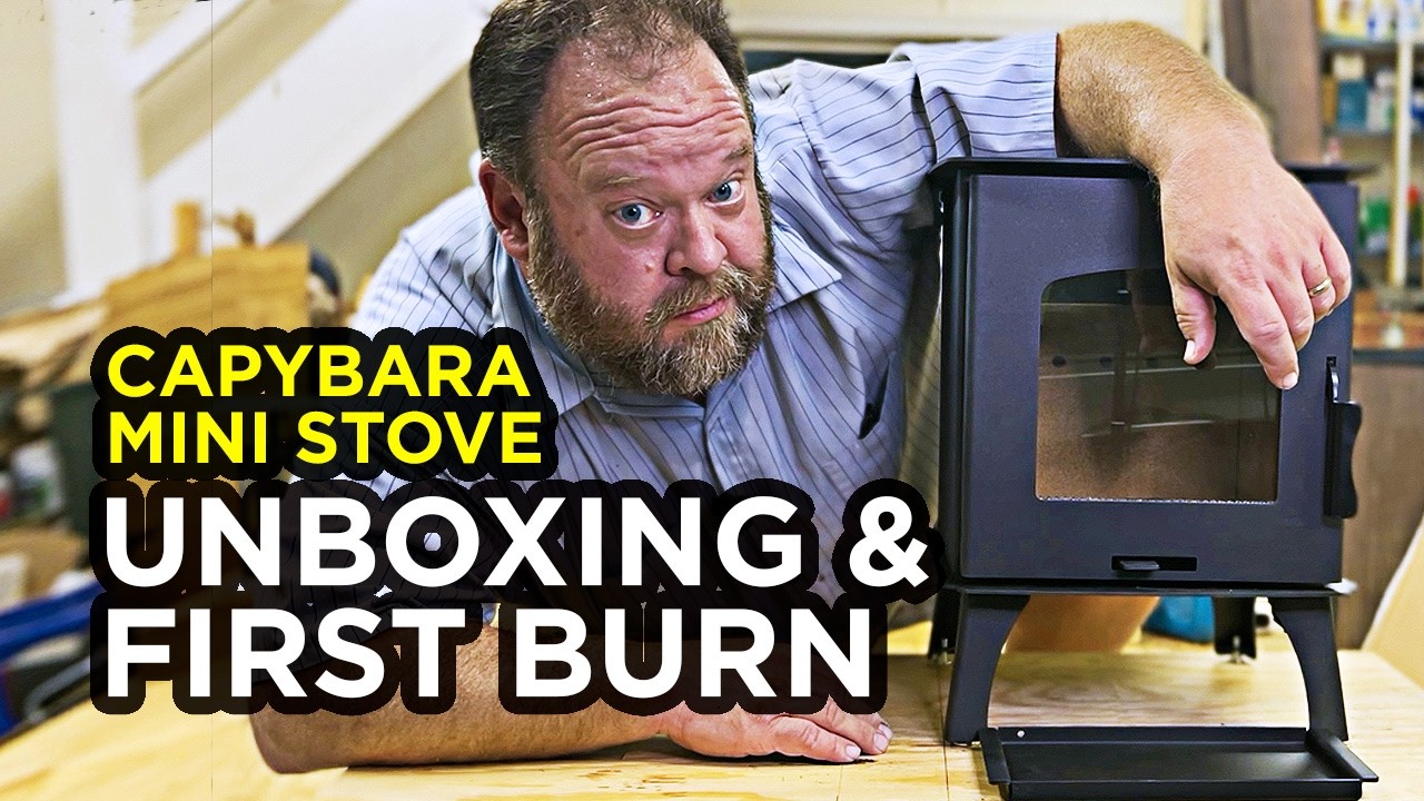 Capybara Tiny Wood Stove Unboxing Review & First Burn – Budget Cubic Mini Option for Tiny House