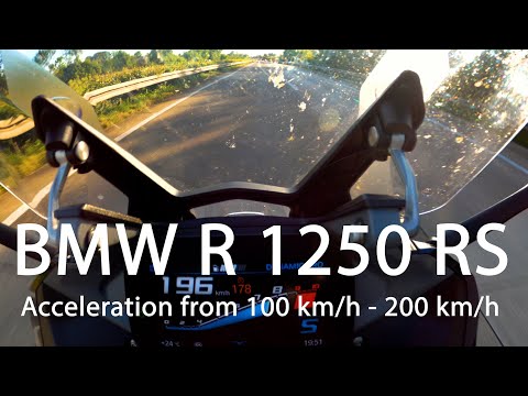 BMW R1250RS/2020 MAX ACCELERATION on AUTOBAHN/100km-200km