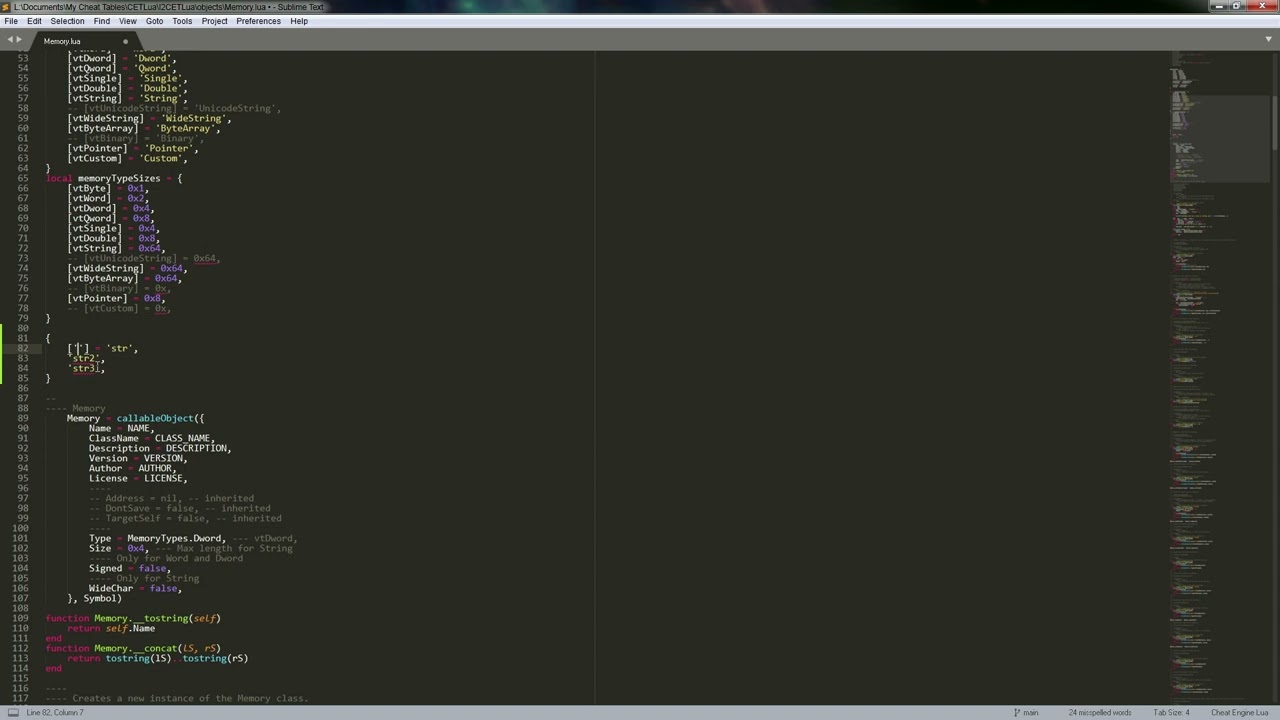 Cheat Engine Lua, Memory class