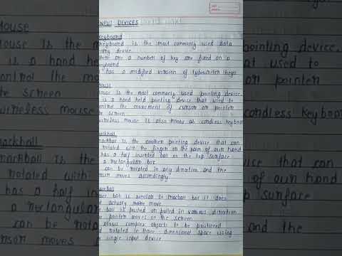 Input device example and there explanation part 1