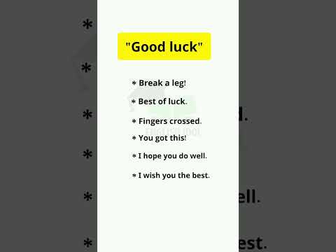 Casual ways of saying "Good luck".👩🏫💯✅#shorts
