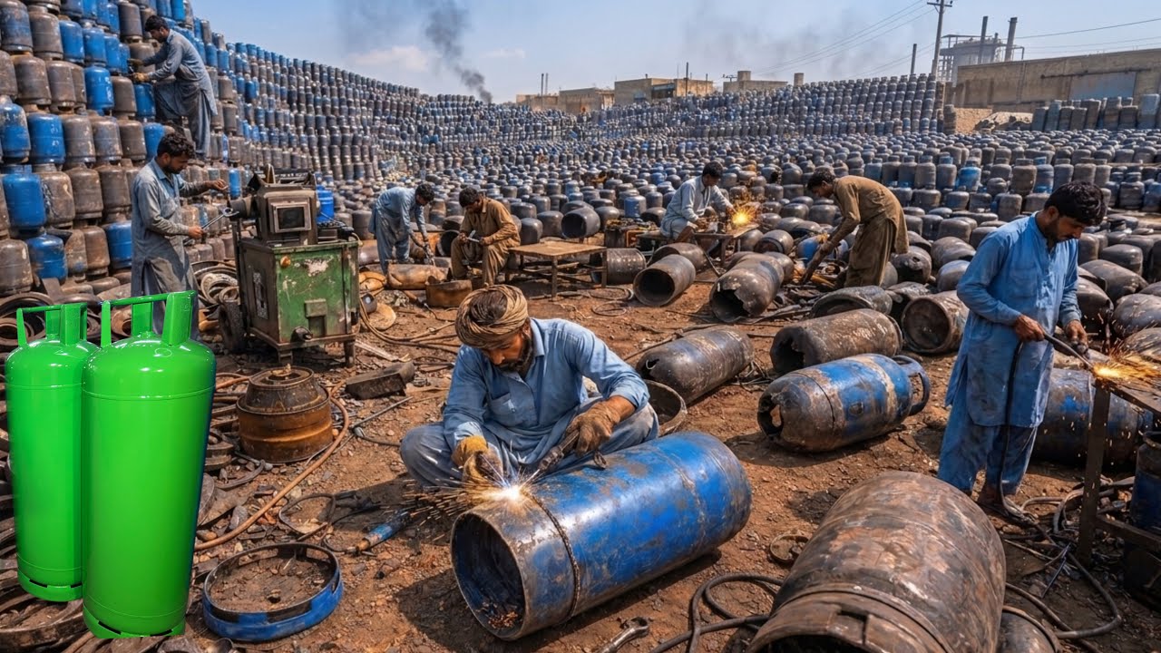 Inside Pakistan Factory – Amazing LPG Gas Cylinder Manufacturing Process Step By Step