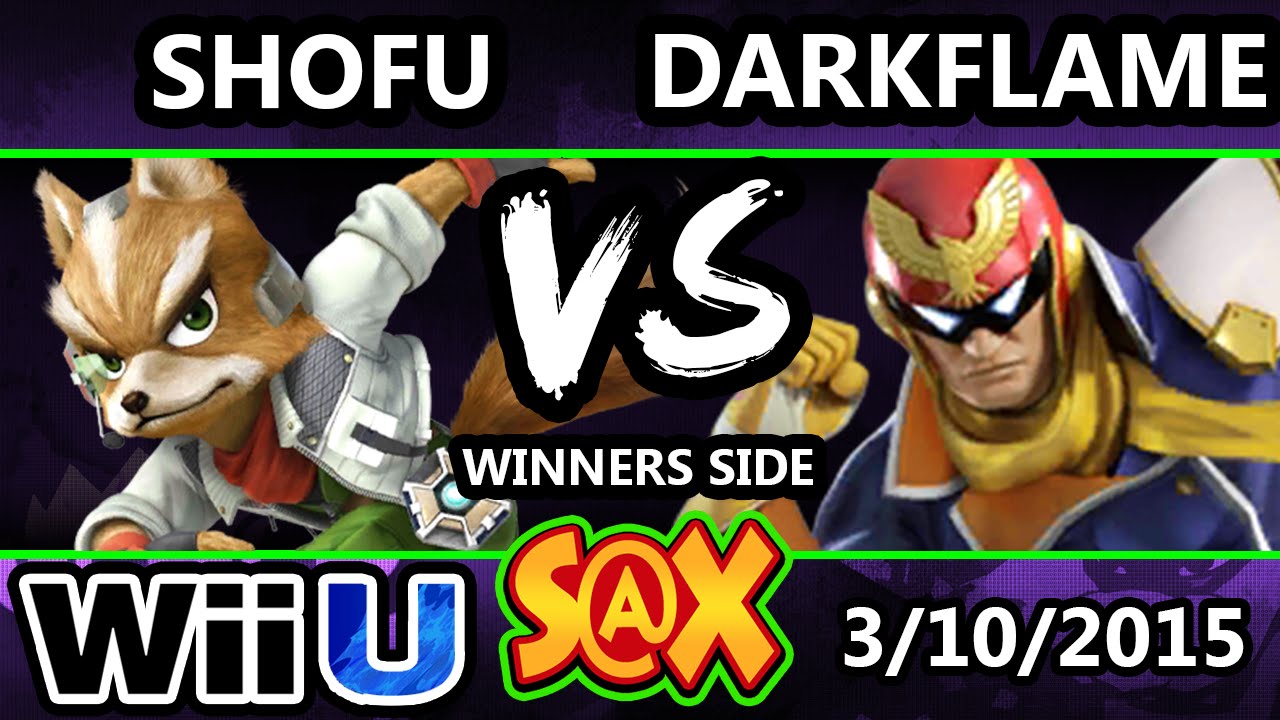 S@X - Shofu (Fox) Vs. Darkflame (Captain Falcon) SSB4 Tournament - Smash 4 - Smash Wii U