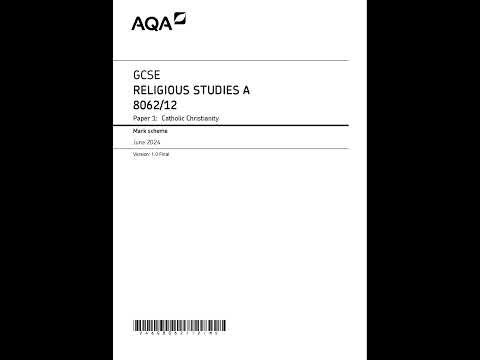 2024 aqa gcse religious studies a mark scheme paper 1 806212 catholic christianity 1