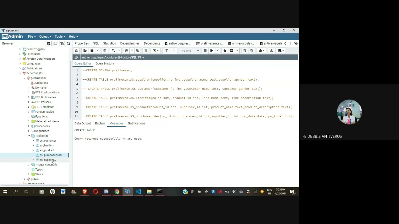 Coding using NodeJs, PostgreSQL, Visual Studio Code and Github || Database and Web dev't