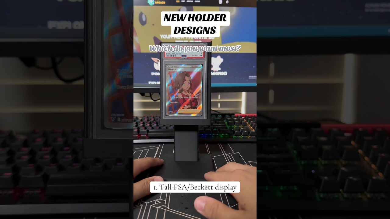 NEW SLAB HOLDER DESIGNS!! #pokemon #smallbusiness #3dprinter #3dprinting