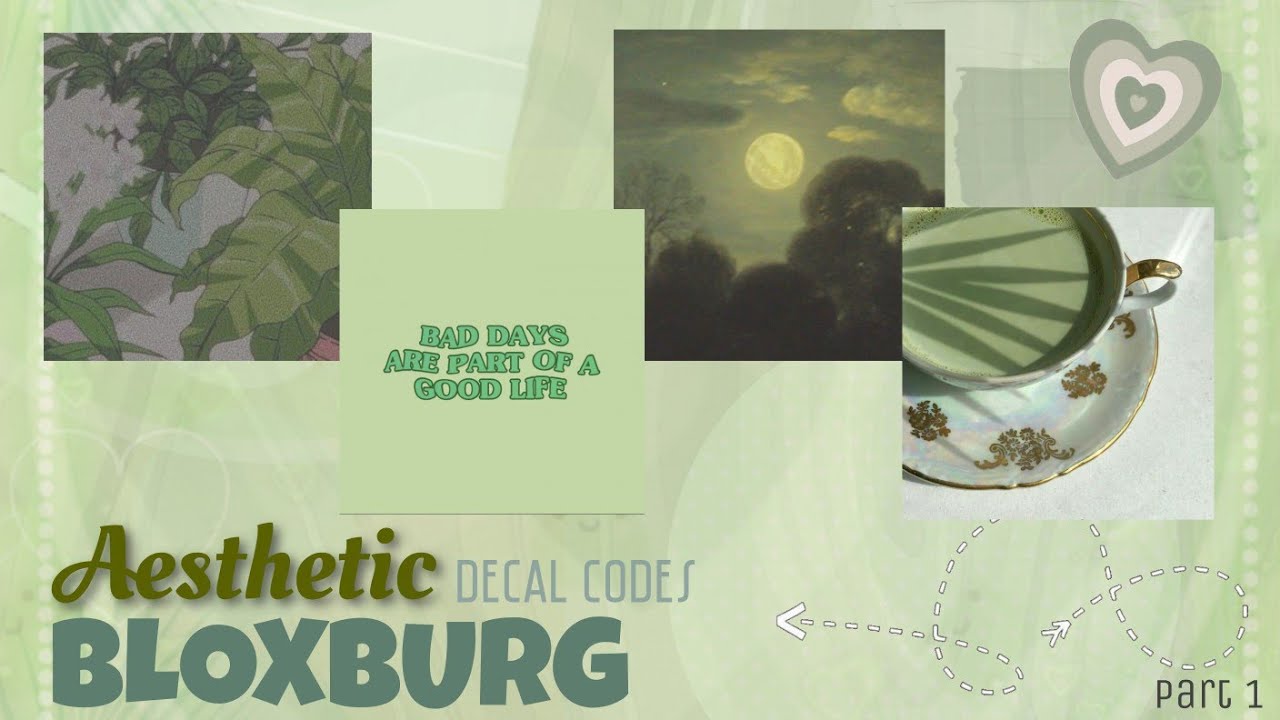 AESTHETIC SAGE GREEN DECALS FOR BLOXBURG |BLOXBURG|ROBLOX