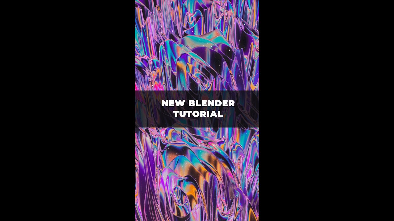 My new Blender 3D tutorial is online. Holographic fluid, abstract, space animation for beginner